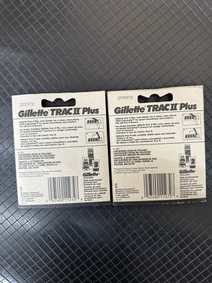20 Gillette Track Trac II PLUS Razor Blade Shaver Replacement ...