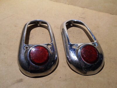 PAIR OF 1949 1950 Chevy Tail Light Bezel Stimsonite Guide X42 | eBay