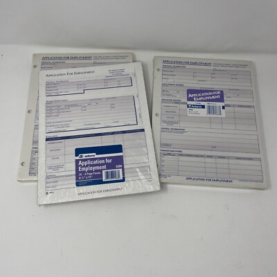 Vintage 1998 Adams 9668 & 9288 Lot Application for Employment NEW. | eBay