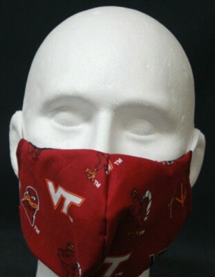 Virginia Tech Hokies Washable Face Mask Handmade Great Gift Free ...