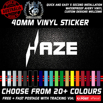 HAZE GUITARS logo Vinyl Sticker suitable for Headstock Guitar Vinyl ...