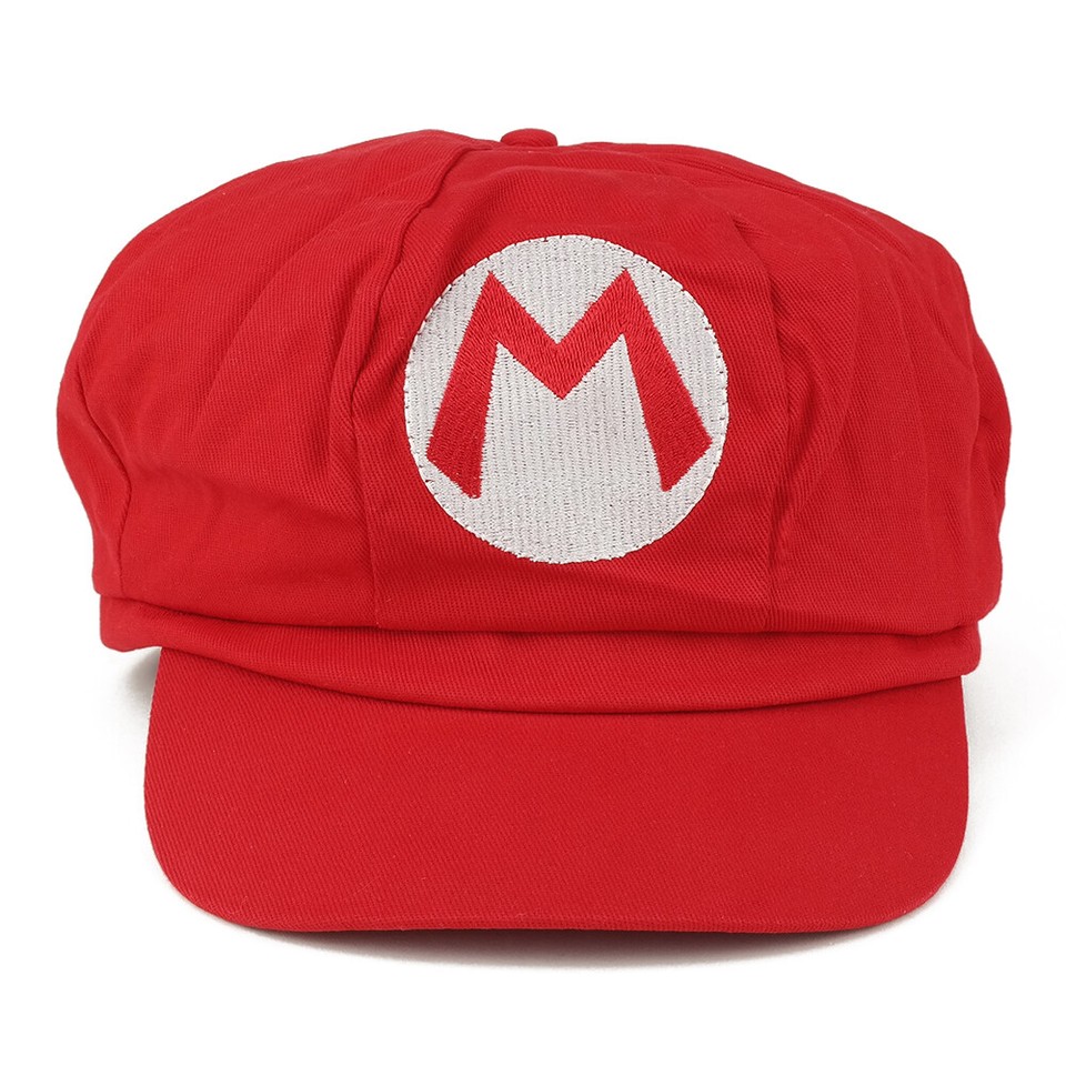 Mario, Luigi, Wario, Waluigi, Fire Mario Embroidered Newsboy Hat - FREE ...