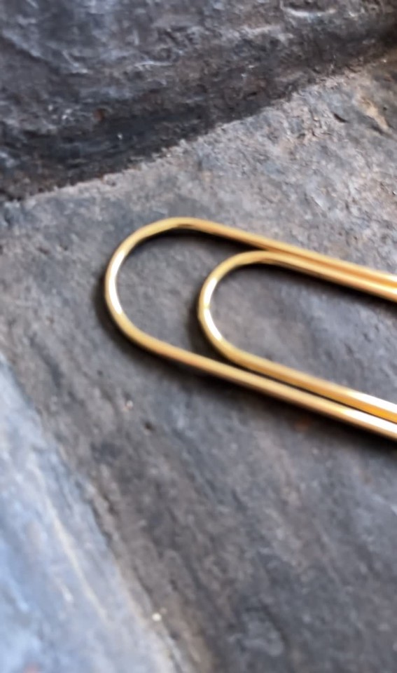 Carl Aubock Giant Brass Paperclip Sculpture Decor | eBay UK