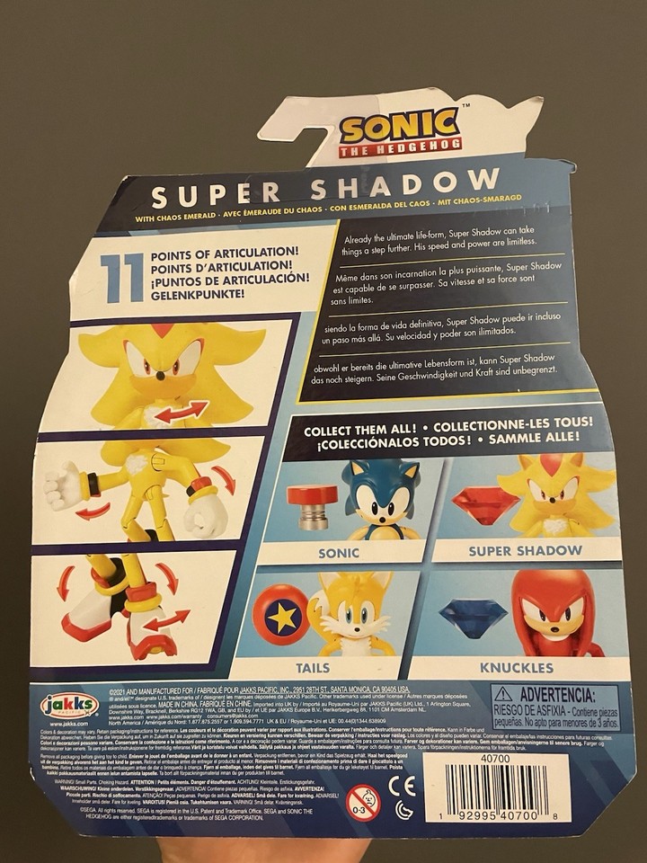 Jakks Pacific Super Shadow 4-inch Sonic the Hedgehog Action Figure | eBay