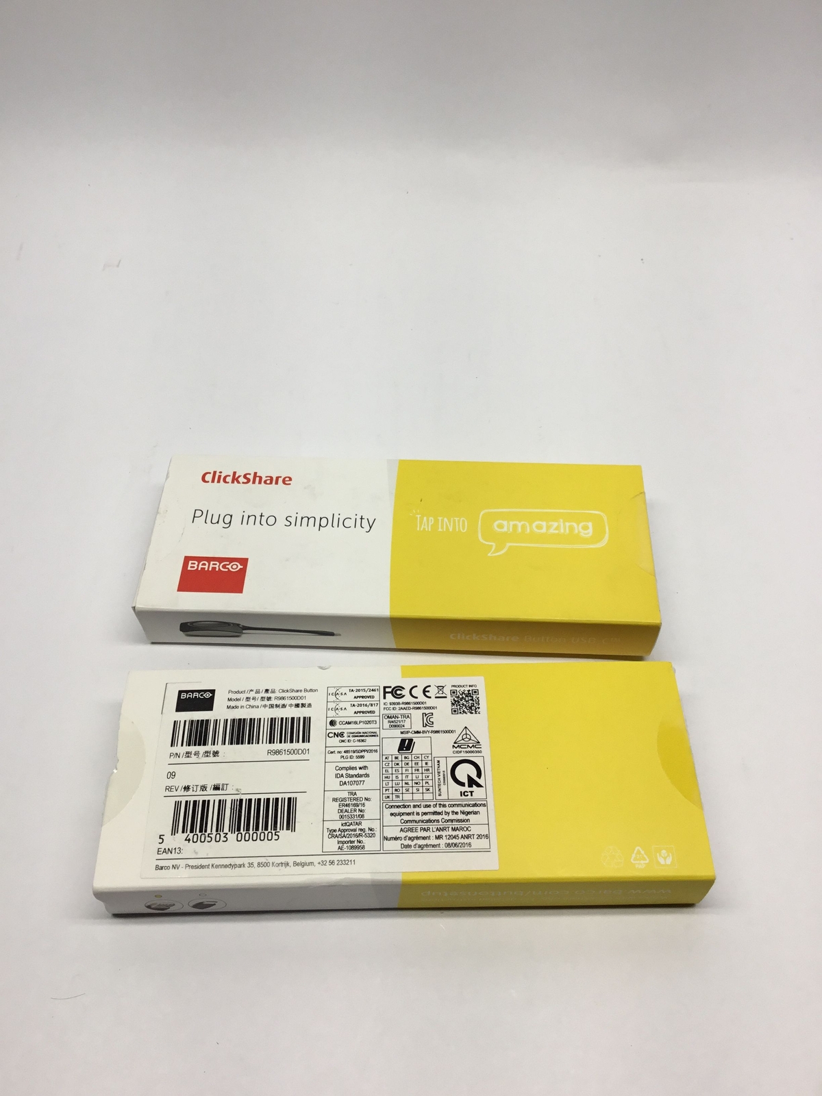 (2) Barco ClickShare Conferencing Button R9861500D01 / R9861500D01C ...