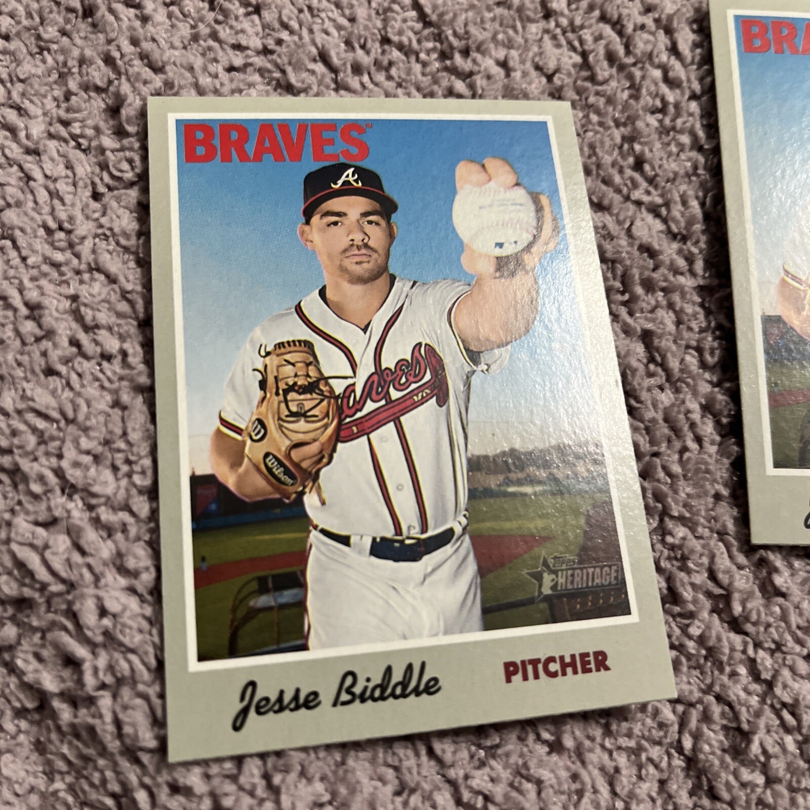 2019 Topps Heritage Baseball #48 Jesse Biddle Atlanta Braves | eBay