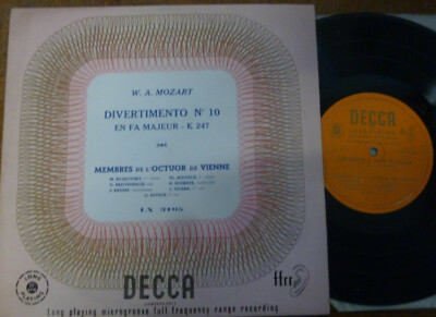 members of the VIENNA OCTET / MOZART divertimento no 10 / DECCA LX 3105 ...