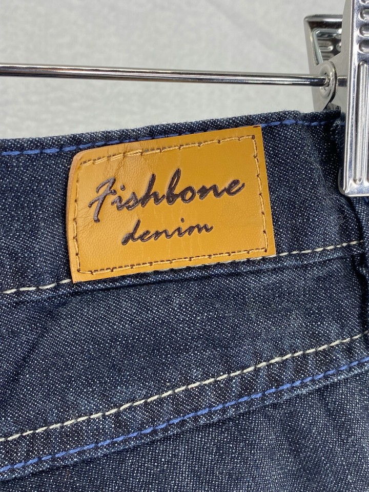 Fishbone 31 Jeans (32x22.5) Capri Denim Medium Dark Wash EUC (W4689-M9 ...