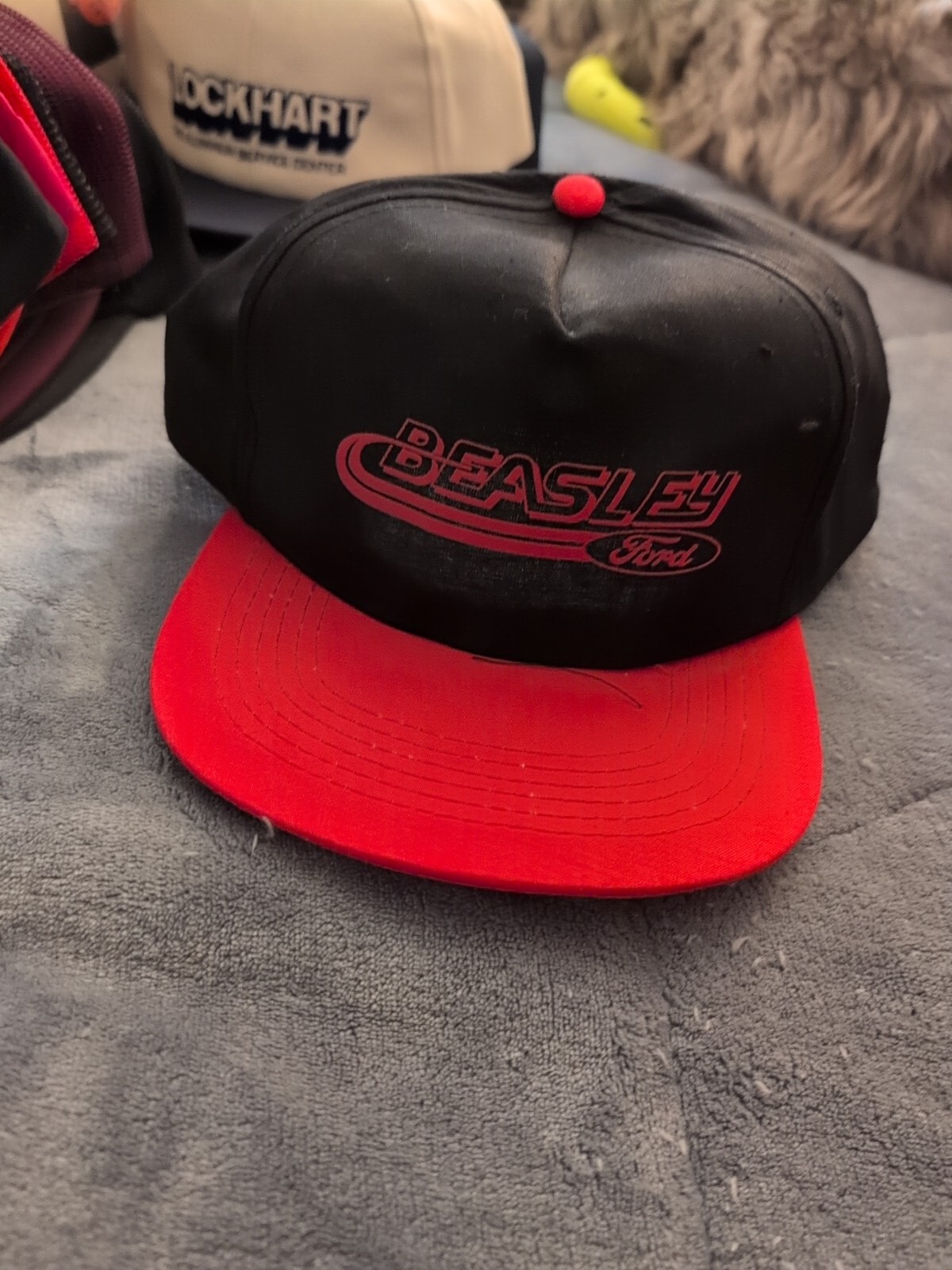 Vintage Snapback Trucker Mesh Hat Cap Beasley Ford Black | eBay