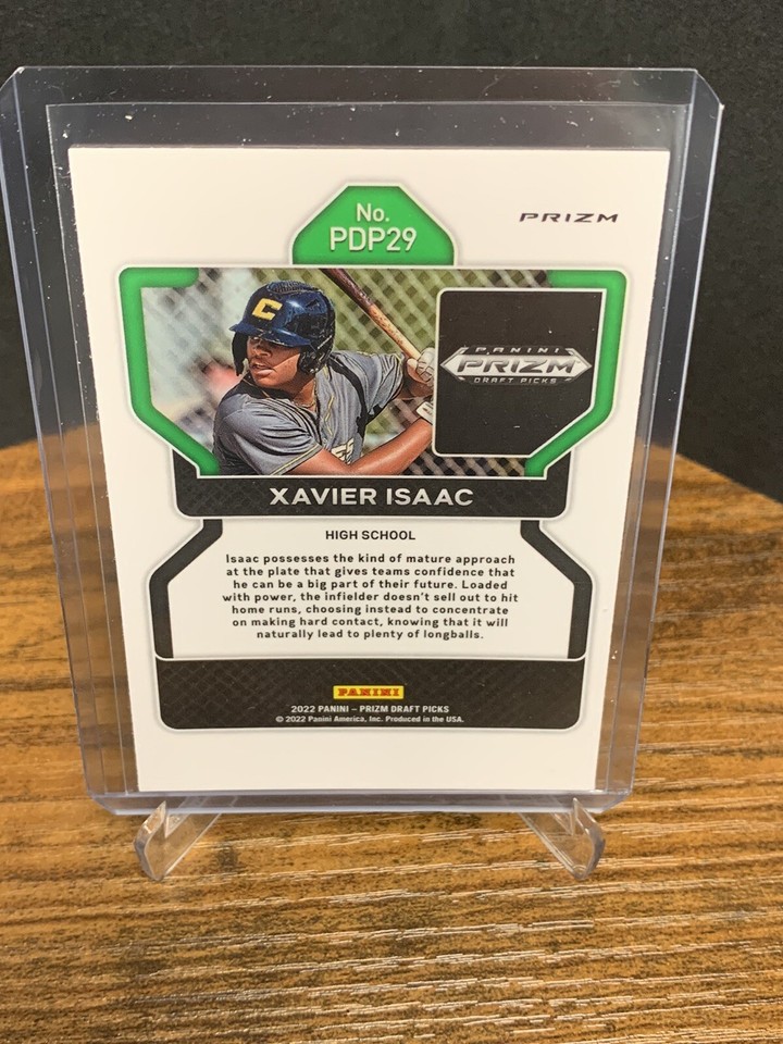 Xavier Isaac 2022 Prizm Draft Picks Baseball Blue Wave - TB Rays 1st ...