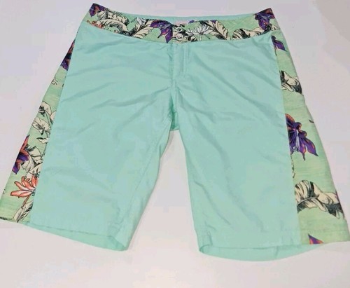 RUSTY Vintage Board Shorts Size 10 Green Boardies Quick Dry Swim Beach ...