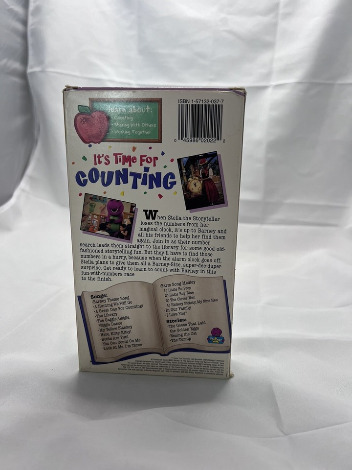 Barney - It’s Time For Counting - CLASSIC COLLECTION VHS Tape ...