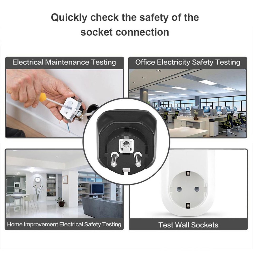 Plug Socket Tester Accurate Detection Quick Response Socket Detector ...
