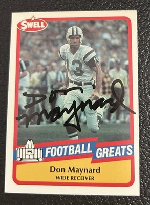 Don Maynard Autographed Signed 1989 Swell Card New York Jets | eBay