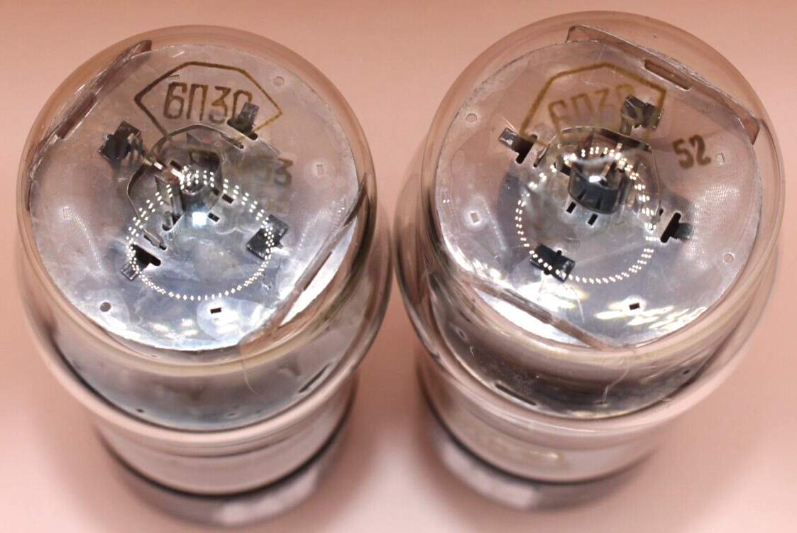 2x New 6P3S (6L6, 5881) Matched Pair Fryazino COBRA 50s NOS Tetrode ...