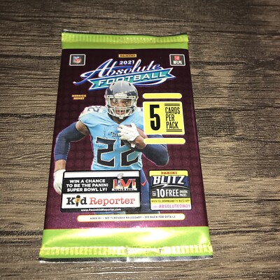 (1) 2021 Panini Absolute NFL Football Pack-5 Cards-Factory Sealed ...