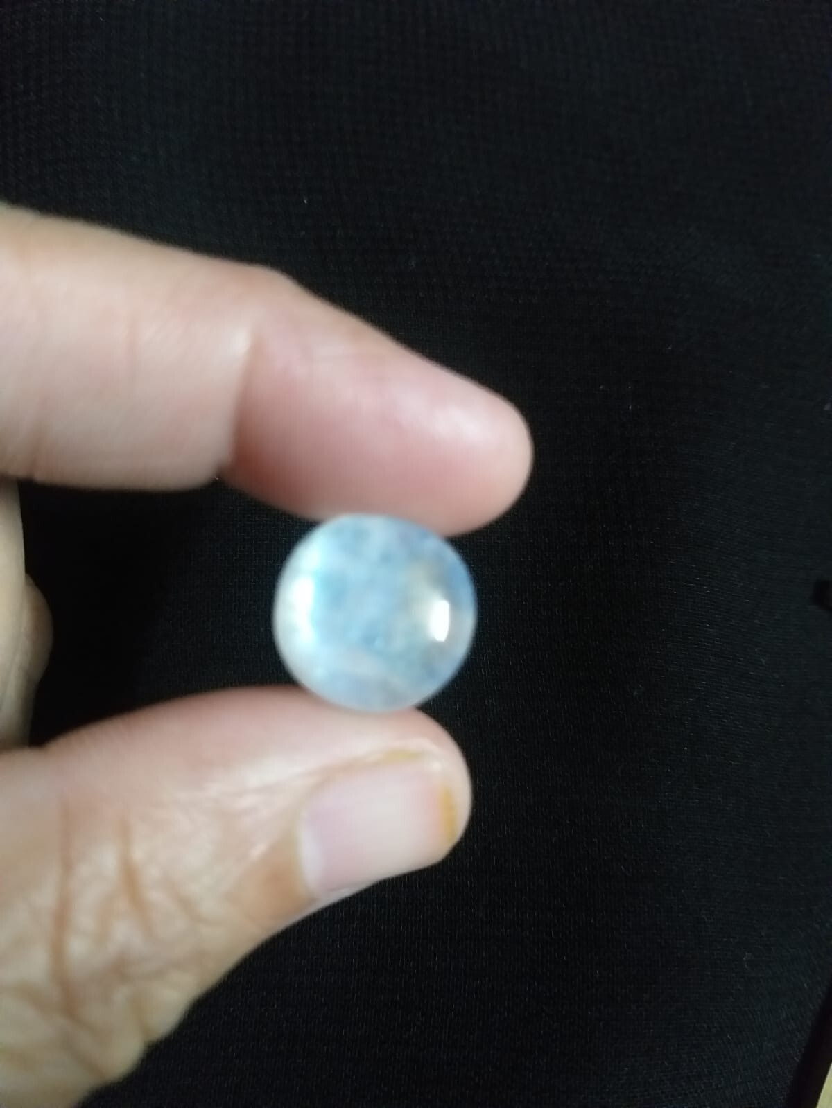 Blue Fire Rainbow Moonstone Cabochon Round Loose 14MM Approx. Flat Back ...