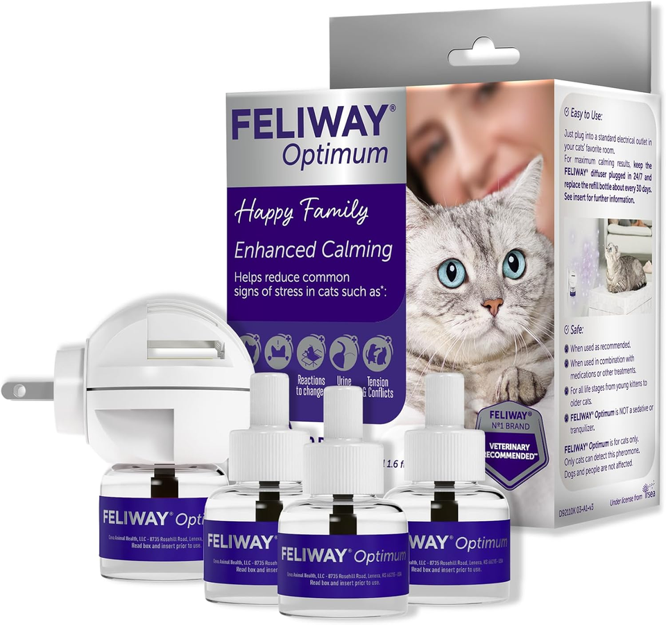 FELIWAY Optimum Cat, Enhanced Calming Pheromone Diffuser: 1 Diffuser ...