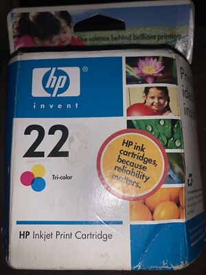new hp invent tri-color 22 inkjet print cartridge | eBay