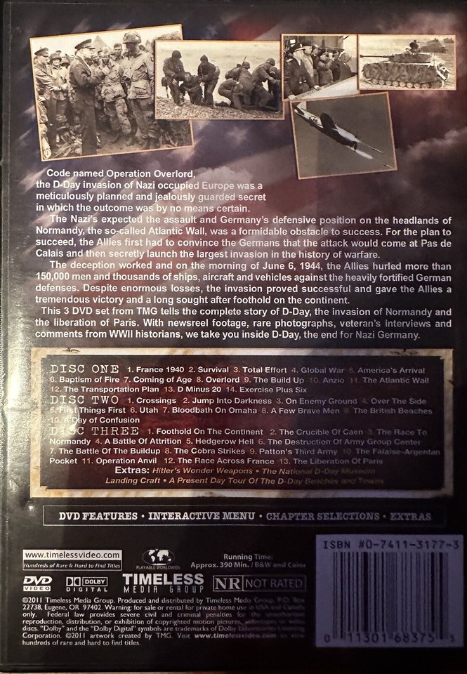 D-DAY Code Name: Overload Rare HTF 3 DVD Collector Tin Set! | eBay