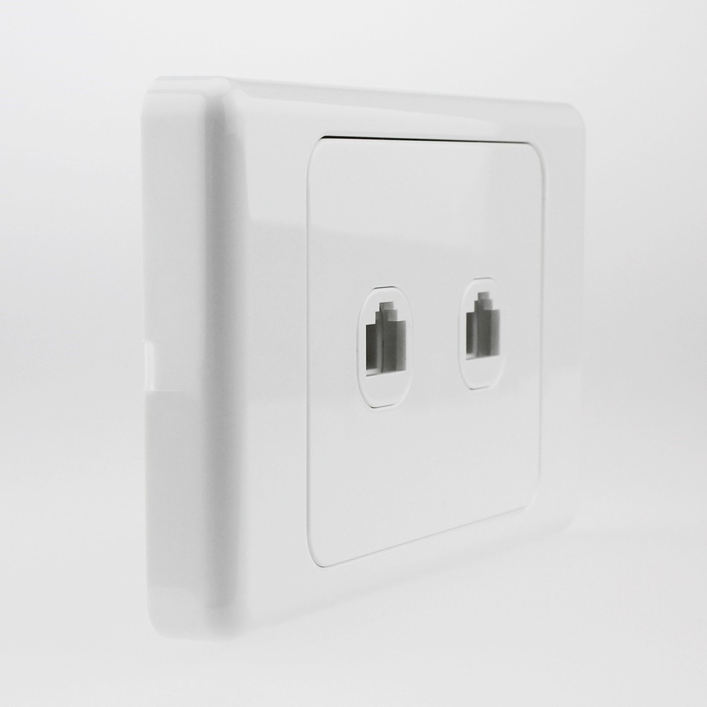 2 Gang Port Wall Plate outlet Clipsal Style RJ45 Cat 6 Data Network LAN ...