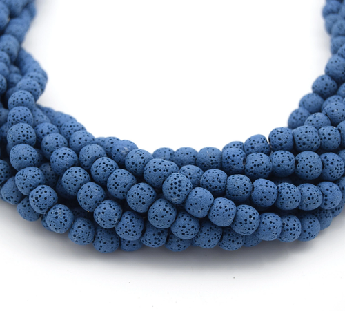 Lava Beads | Blue Round Diffuser Beads - 6mm 8mm 10mm 12mm 14mm 16mm ...