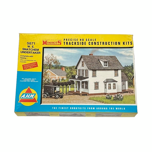 AHM HO SCALE W. E. SNATCHEM UNDERTAKER #5871 BUILDING KIT | eBay