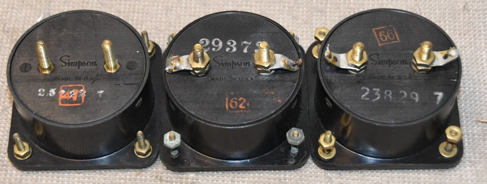 3 Simpson Mfg Heathkit Grid Current Meters For GD-1 Series Grid Dip ...