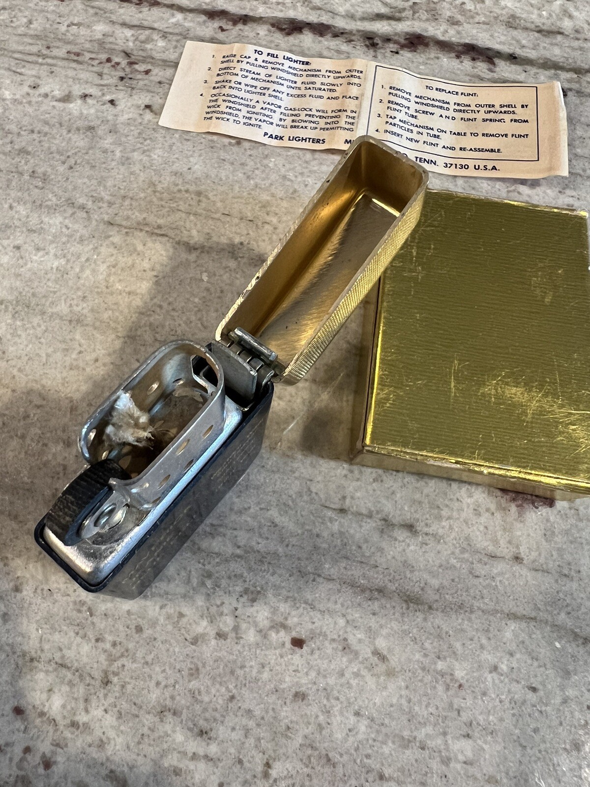 Rare Vintage Bowers Storm Master Blue Bell Lighter w/ Box **Never Used ...