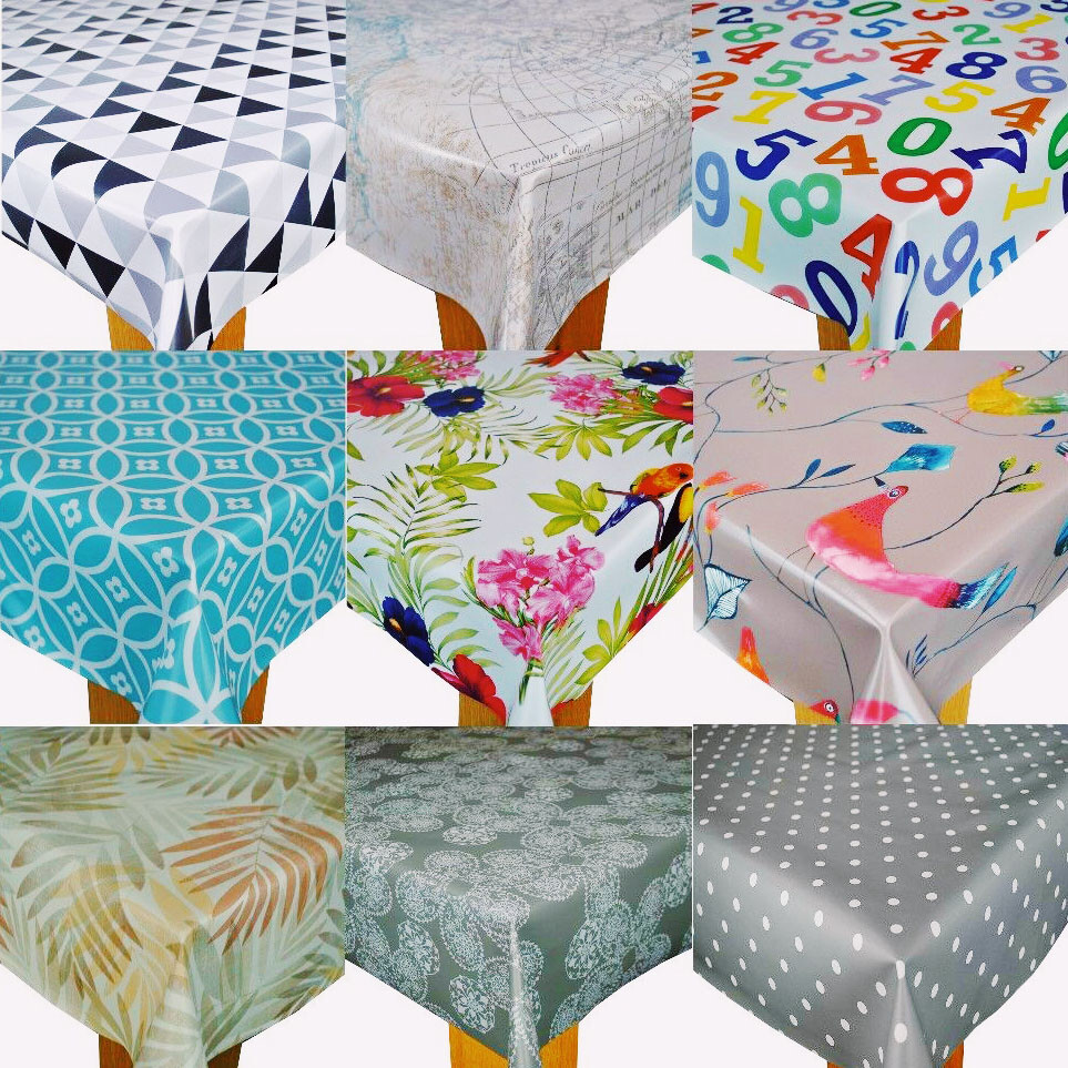 Wipe Clean Tablecloth Cover Vinyl PVC Best New Wipeable Designs 140 x ...
