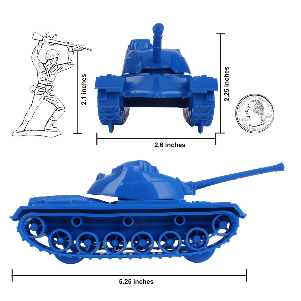 TimMee Processed Plastic M48 Patton Tank Tim Mee Army Men Red White ...