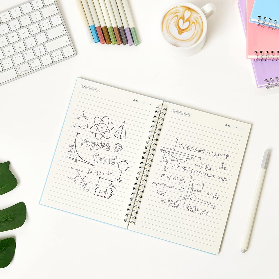 3 Pack Spiral Notebook College Ruled, A6 Pocket Notebook with 7Mm Lined ...