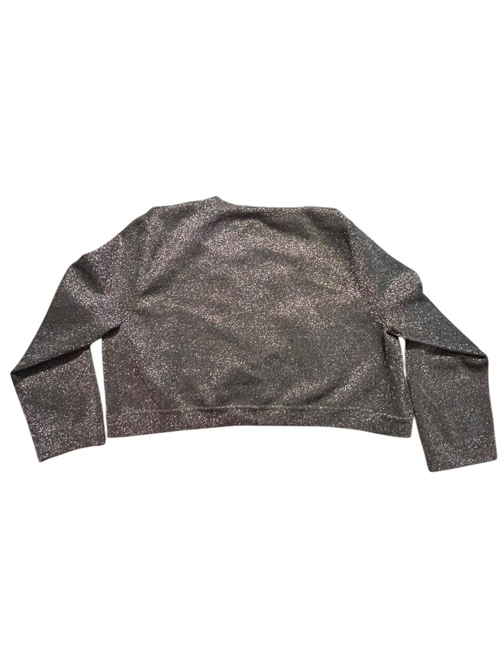 Spense Sparkle Shrug, Gunmetal Silver Sparkle, 3/4 Sleeve, Cropped ...