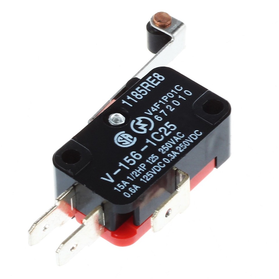 Limit Long Hinge Roller Lever SPDT Snap Action LOT - Red and black ...