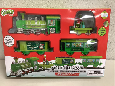 Dr. Seuss The Grinch Express Play Train Set 12 Piece Christmas -Open ...