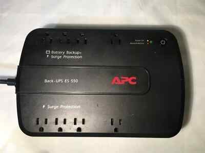 APC Back-UPS ES 550 BE550G 8-Outlet Battery Back Up Surge Protector ...