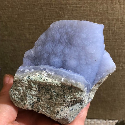 Natural blue chalcedony rough chunk stone chalcedony stone wire wrapp ...
