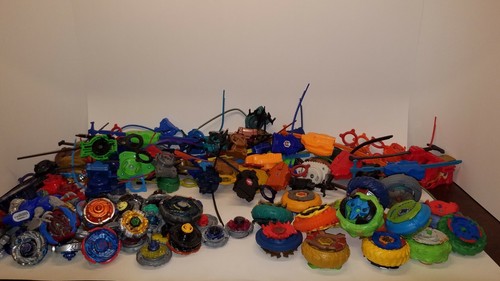 Beyblade Beywheelz LOT Wheelz Metal Plastic 120 Pieces HUGE LOT ** READ ...