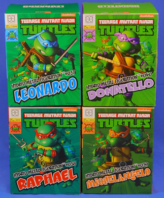 TEENAGE MUTANT NINJA TURTLES HYBRID METAL FIGURATION SET OF 4 HEROCROSS ...