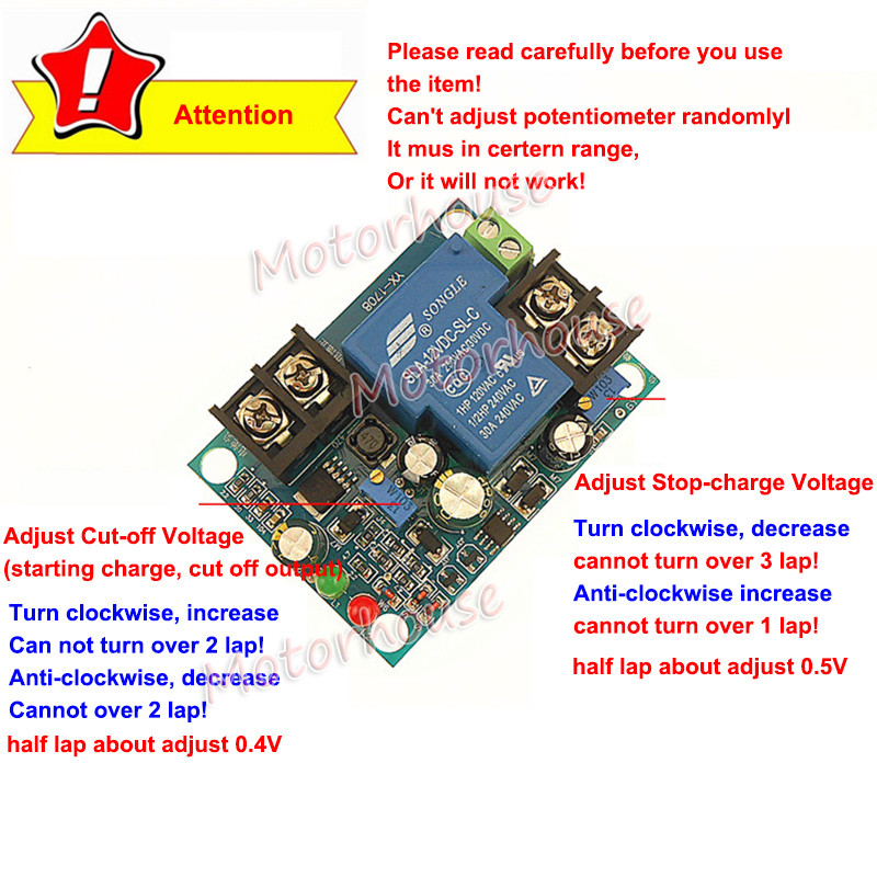 Battery Automatic Low voltage Cut off Charger Over Protection ...
