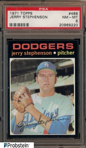 1971 Topps #488 Jerry Stephenson Los Angeles Dodgers PSA 8 NM-MT | eBay