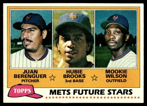 1981 Topps MOOKIE WILSON / HUBIE BROOKS / BERENGUER #259 NY Mets Rookie ...
