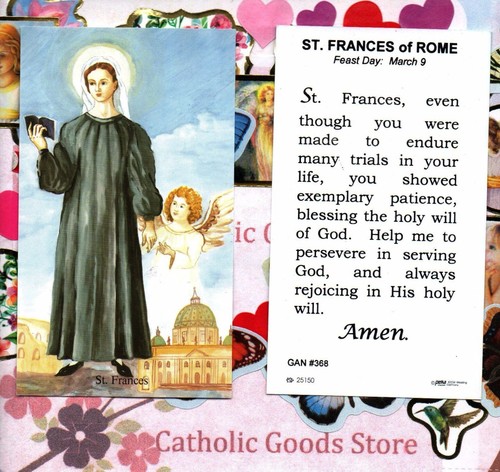 St. Saint Frances of Rome with Prayer - Paperstock Holy Card | eBay
