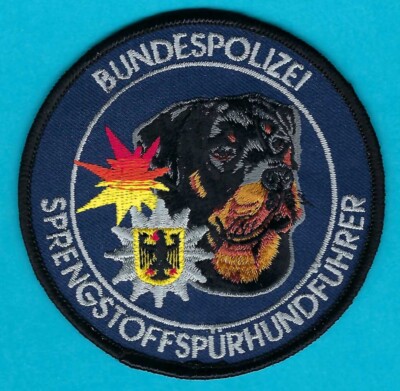 GERMANY FEDERAL POLICE EXPLOSIVES K-9 UNIT PATCH ROTTWEILER | eBay