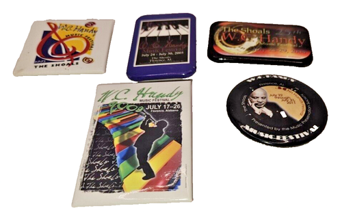 5 W.C. Handy Music Festival button pinbacks MEMPHIS BLUES THE SHOALS ...