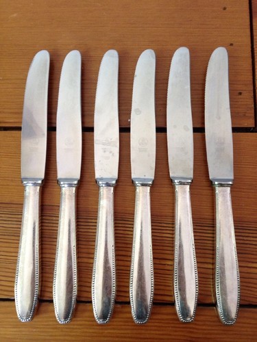 Set 6 Silverplate 90 Bruckmann Burghaus Solingen Rostfrei Serrated ...