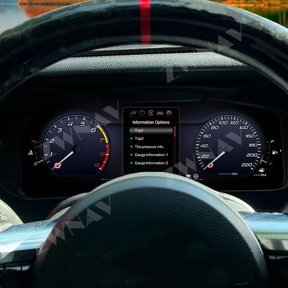 12.3inch digital instrument cluster Ford Mustang 2015-2021 odometer ...