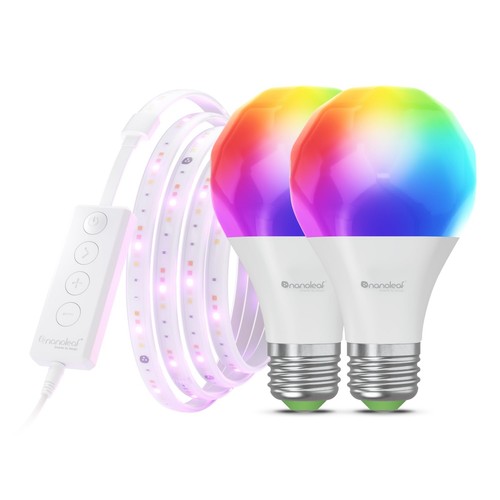 Essentials Matter Bluetooth & Thread Smart LED A19 Lightbulb (2PK) and ...