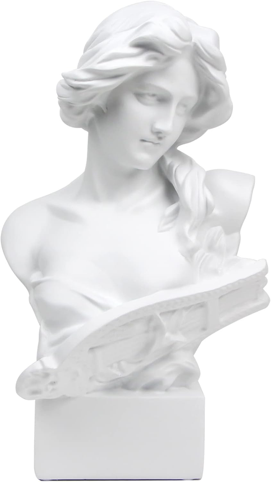 Greek Statue of Musical Goddess, Classic Roman Head Bust Greek ...
