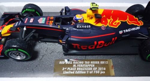 3rd place Mini Champs PMA 1 18 Red Bull RB12 Max Verstappen Brazil GP ...